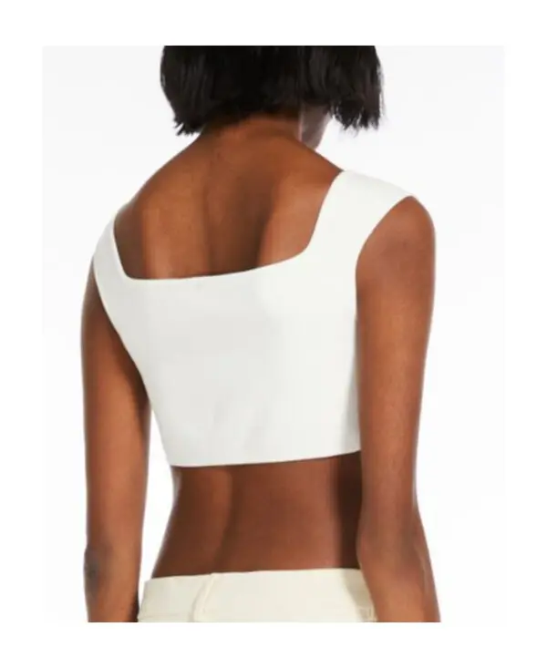 Sportmax Sleeveless Cotton Crop Top