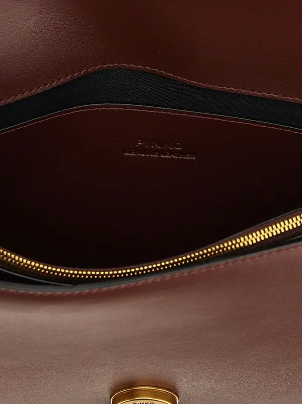 Pinko Love One Chain-linked Crossbody Bag - Bordeaux