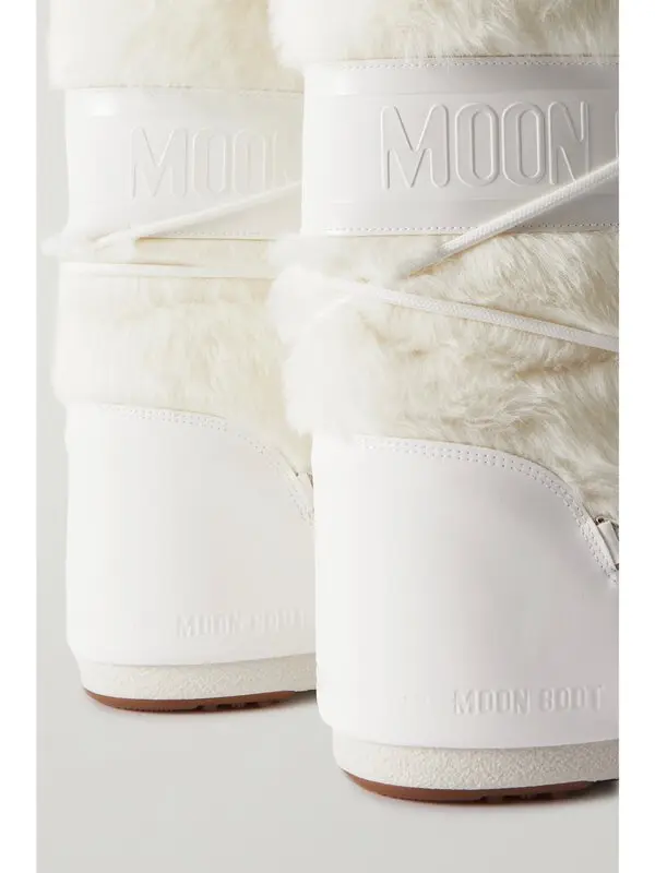 Moon Boot Moon Moon" Faux Fur And Leather Snow Boots - White