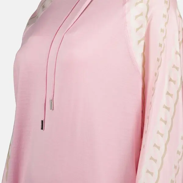 Versace Chain-printed Knitted Drawstring Hoodie