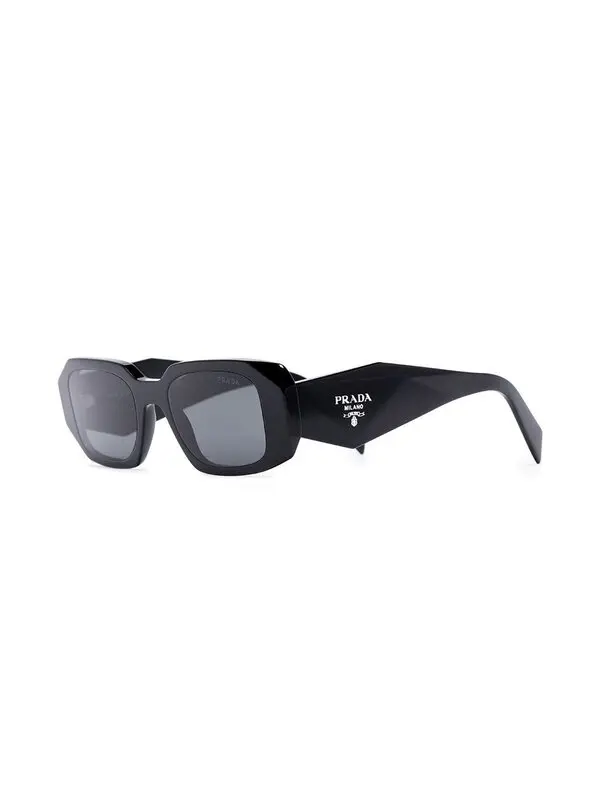Prada Rectangular Frame Sunglasses - Black