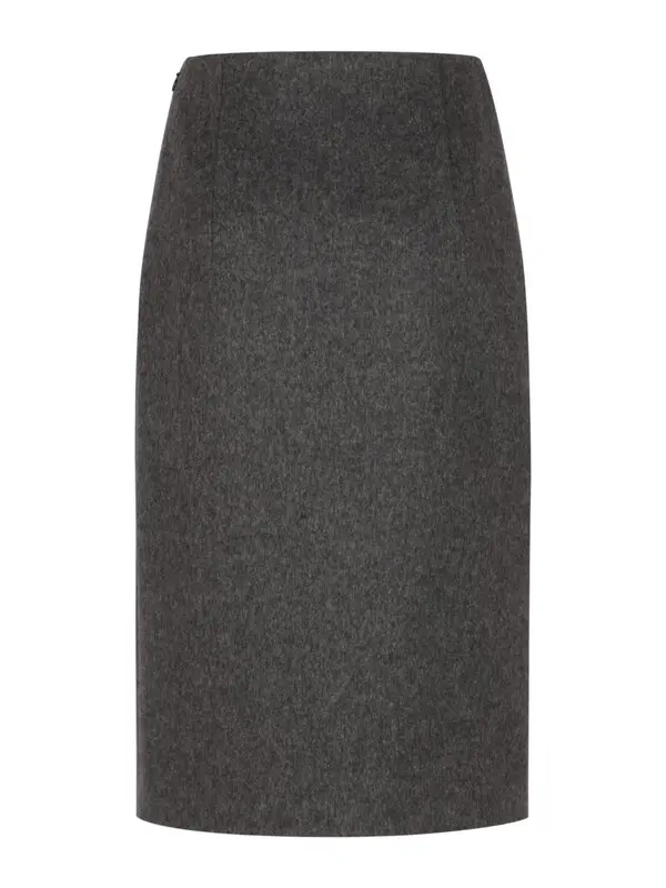 Prada Midi Skirt With Front Slit Detail