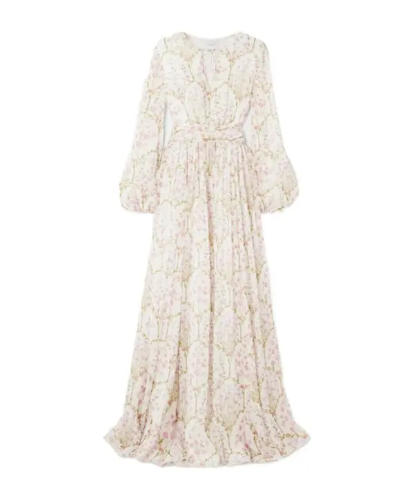 Giambattista Valli Floral-print Silk Dress - White
