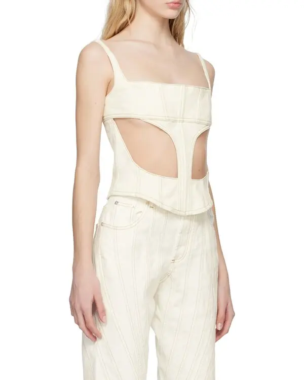 MUGLER Front Hollowed-out Detail Vest
