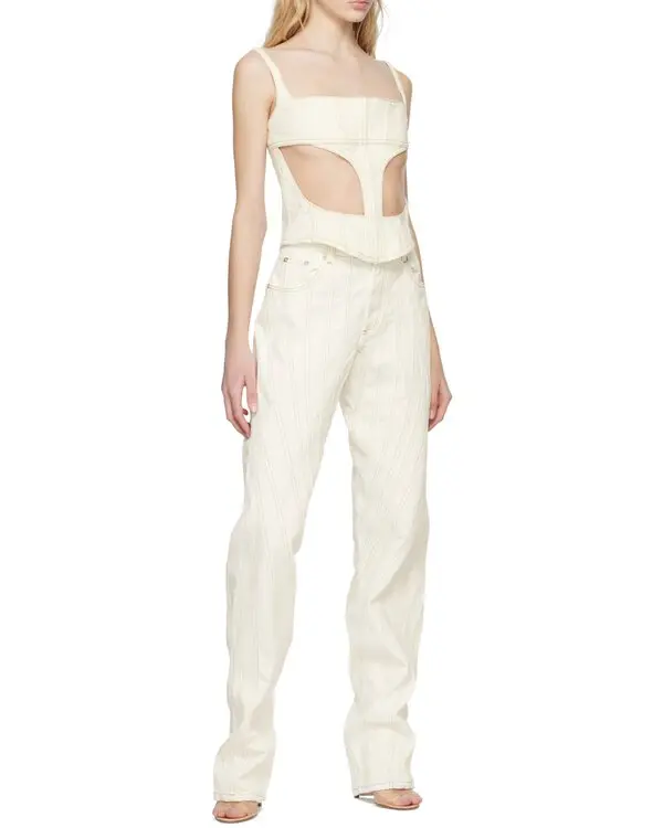 MUGLER Front Hollowed-out Detail Vest