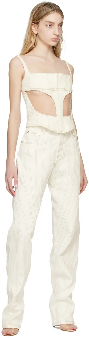 MUGLER Front Hollowed-out Detail Vest