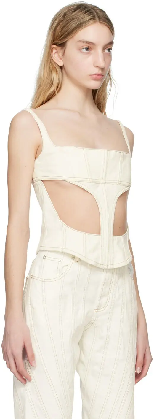 MUGLER Front Hollowed-out Detail Vest