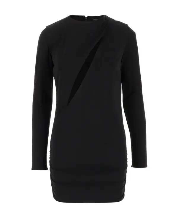 Versace Cut-out Long Sleeve Mini Dress - Black