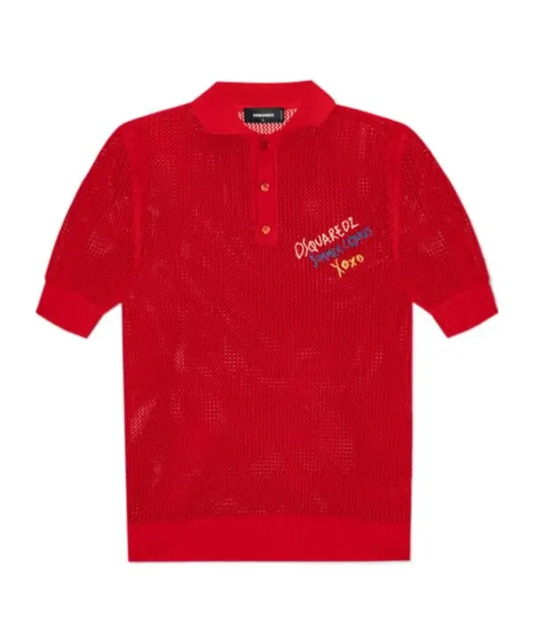 Dsquared2 Summer Lovers Knitted Polo Shirt