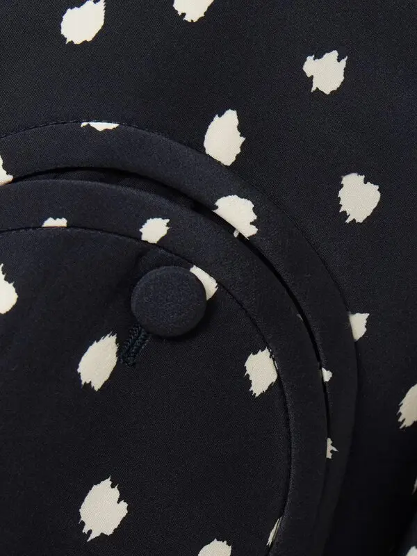 BLAZÉ MILANO Polka Dot Silk Jacket - Black