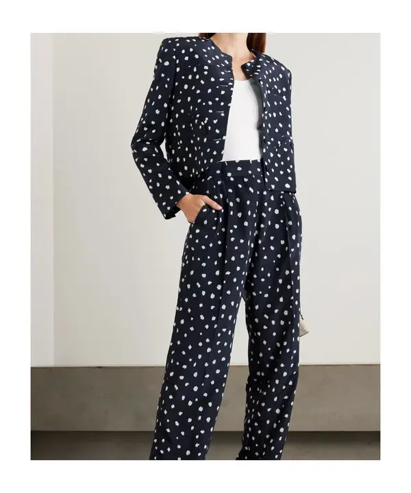 BLAZÉ MILANO Polka Dot Silk Jacket - Black