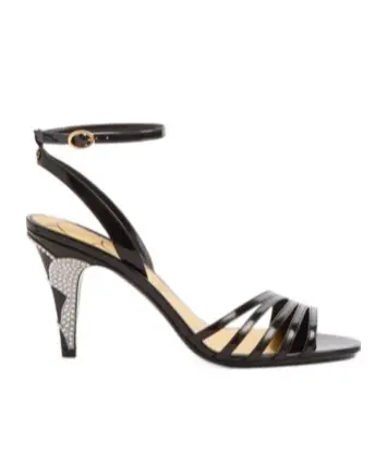 Valentino Garavani Ladycrush Ankle-strap Open-toe Sandals With Crystal Embellishments - Black/silver