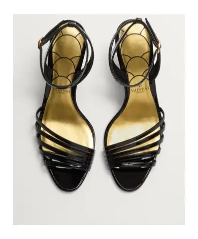 Valentino Garavani Ladycrush Ankle-strap Open-toe Sandals With Crystal Embellishments - Black/silver