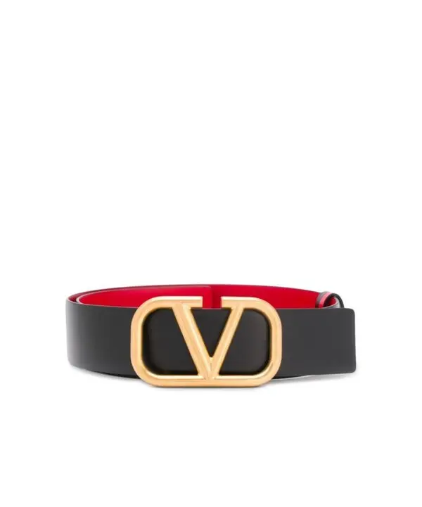 Valentino Garavani Vlogo Reversible Belt - Black