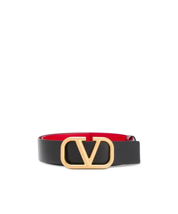 Valentino Garavani Vlogo Reversible Belt - Black
