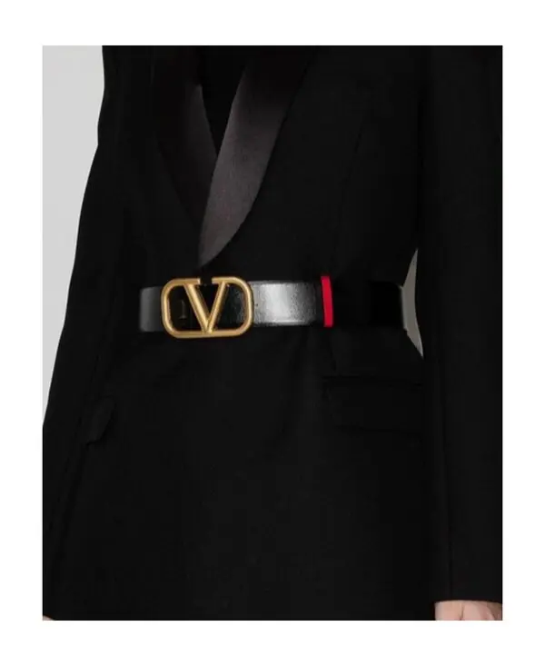 Valentino Garavani Vlogo Reversible Belt - Black