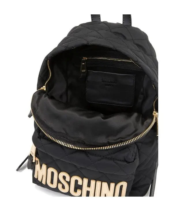 Moschino Quilted Logo Backpack