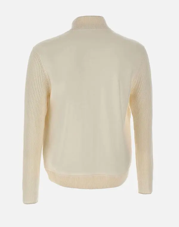 Eleventy Knitted Panel Zip Jacket - Nude