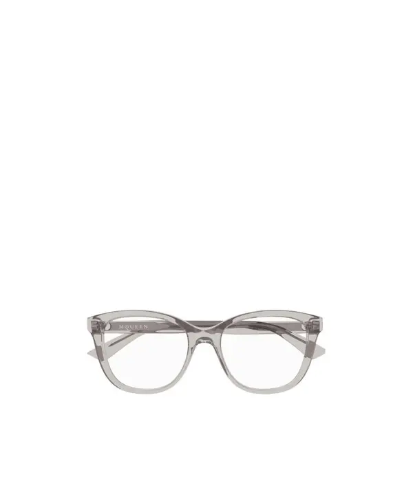 Alexander McQueen Square Frame Glasses - Transparent Taupe
