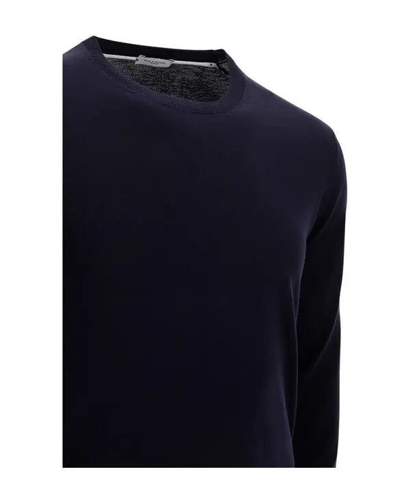 PAOLO PECORA Crew Neck Knitted Sweater - Black