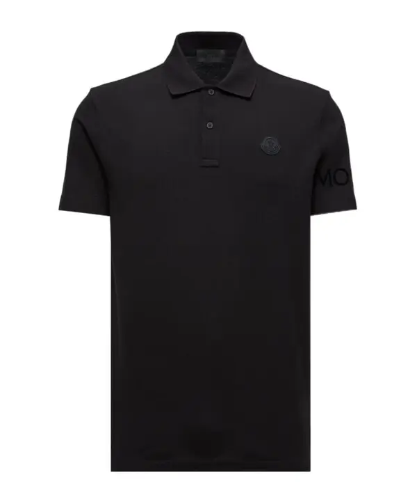 Moncler Logo Cotton Piquet Polo Shirt