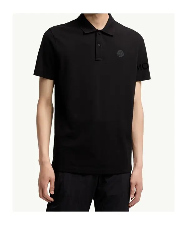 Moncler Logo Cotton Piquet Polo Shirt