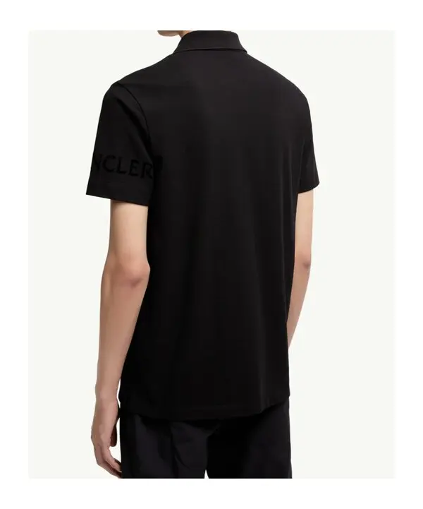 Moncler Logo Cotton Piquet Polo Shirt