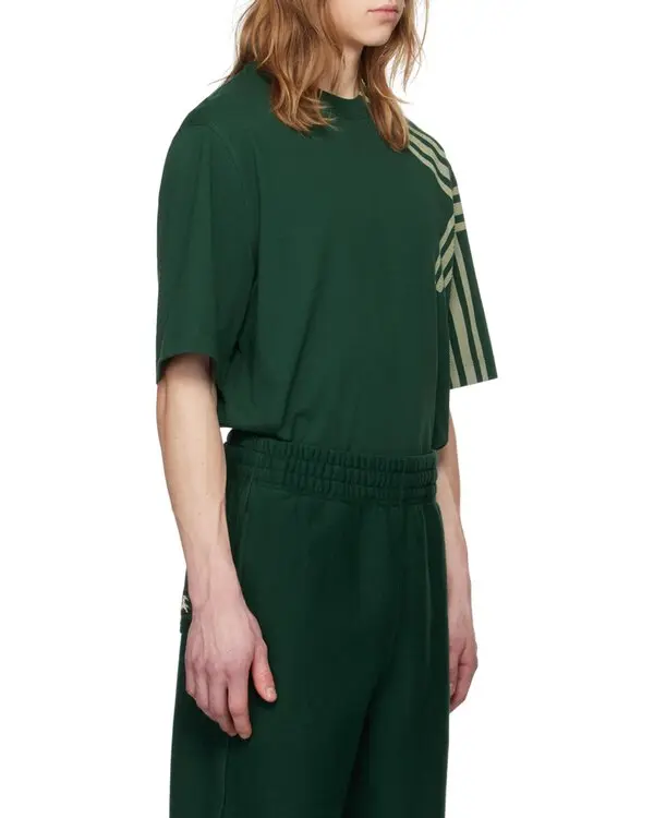 Burberry Checked Crewneck T-shirt - Green