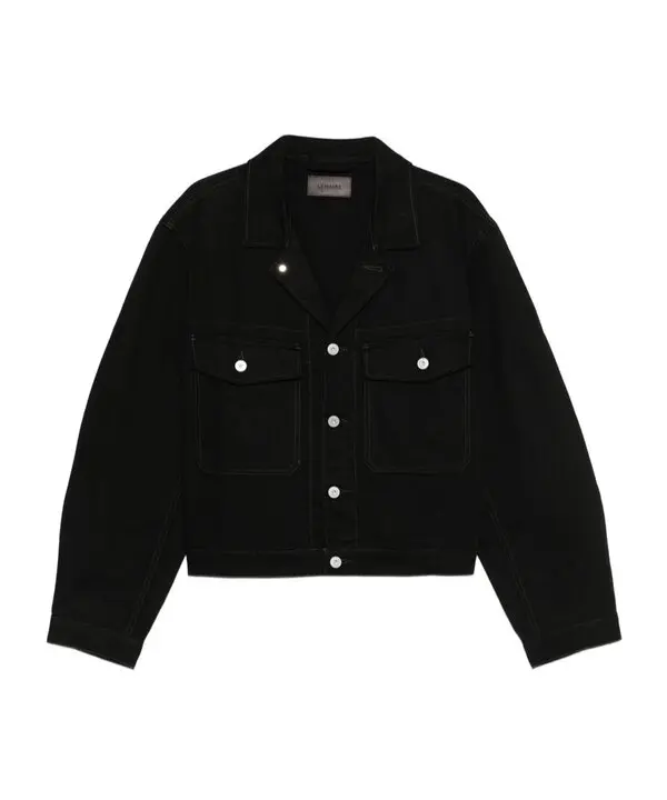 LEMAIRE Trucker Jacket With Button Fastening Flap Pockets - Black