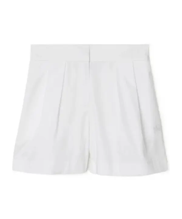 Burberry Equestrian Knight Embroidered Cotton Shorts