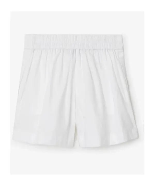Burberry Equestrian Knight Embroidered Cotton Shorts