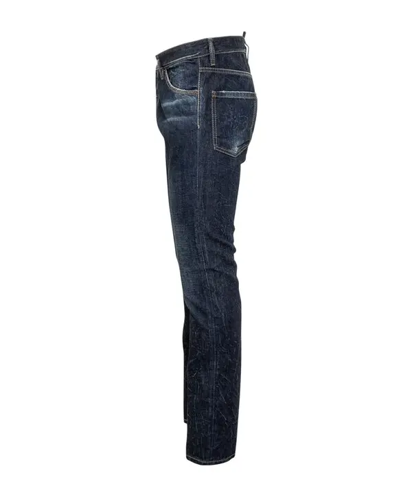 Dsquared2 Logo Patch Straight Leg Jeans