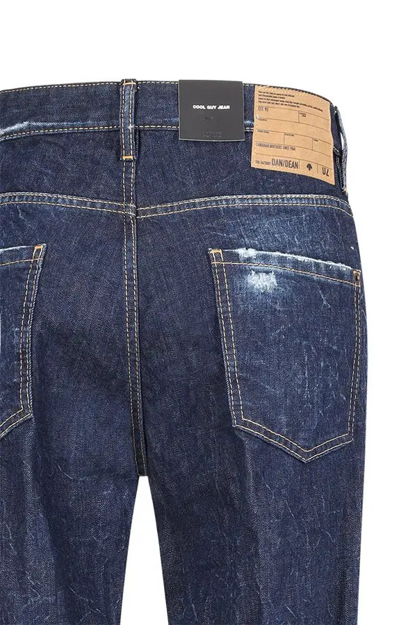 Dsquared2 Logo Patch Straight Leg Jeans