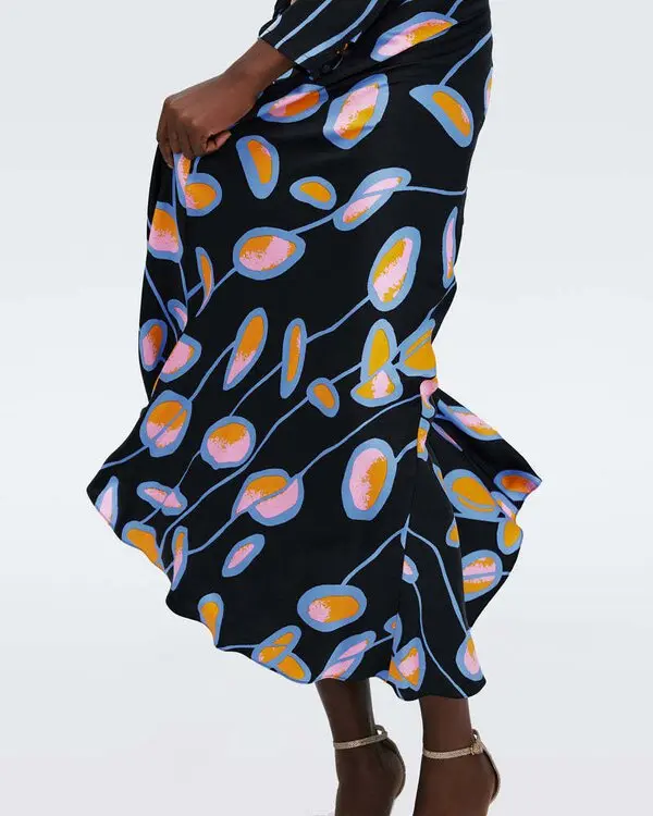 Diane Von Furstenberg V-neck Printed Maxi Dress