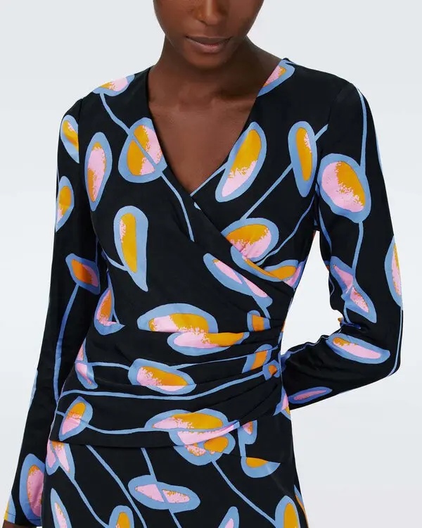 Diane Von Furstenberg V-neck Printed Maxi Dress