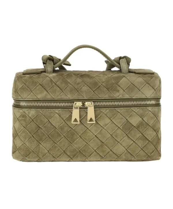 Bottega Veneta Intrecciato Zipper Shoulder Bag - Green