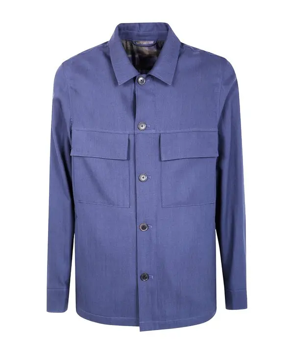 Paul Smith Wool Shirt Jacket - Blue