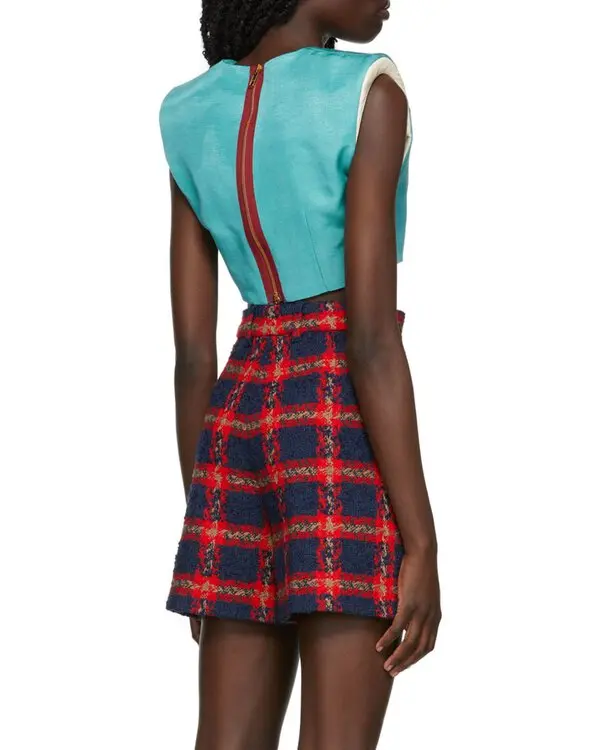 Gucci Shoulder-pads Sleeveless Cropped Top