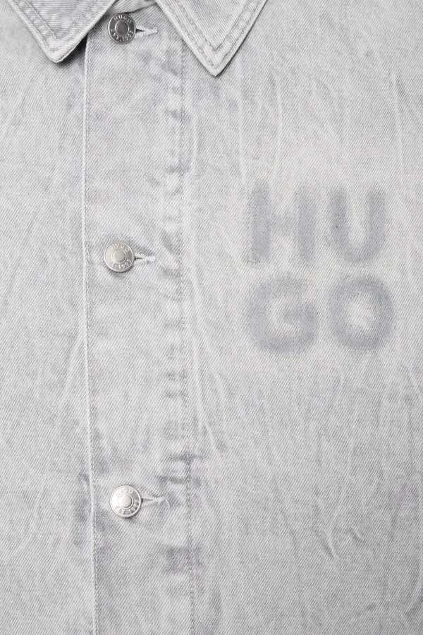 Hugo Boss Logo Embellished Denim Jacket