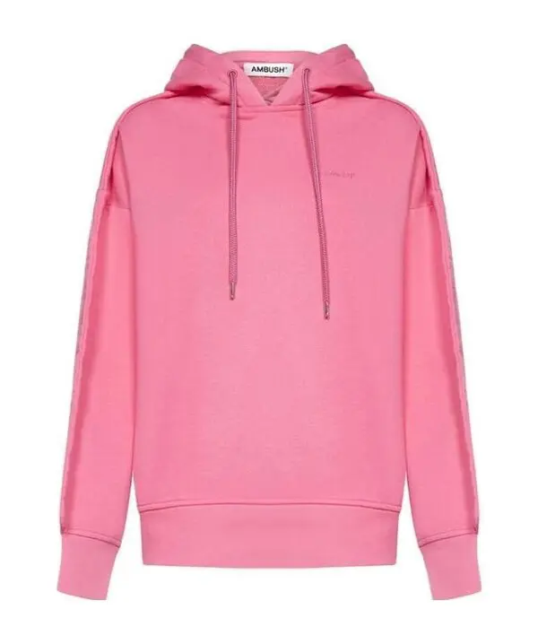 AMBUSH Hooded Sweater With Embroidered Logo - Pink