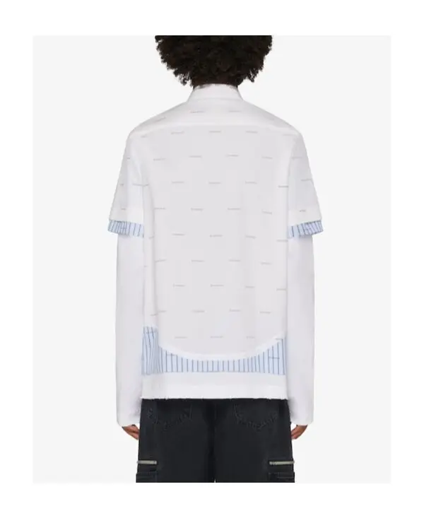 Givenchy All-over Logo Printed Double-layered Shirt