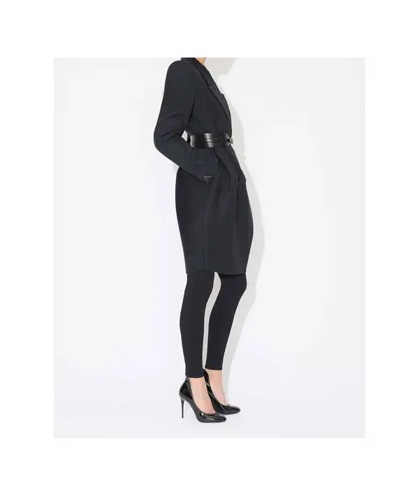 Alaïa Double-breasted Knee-length Coat - Dark Blue