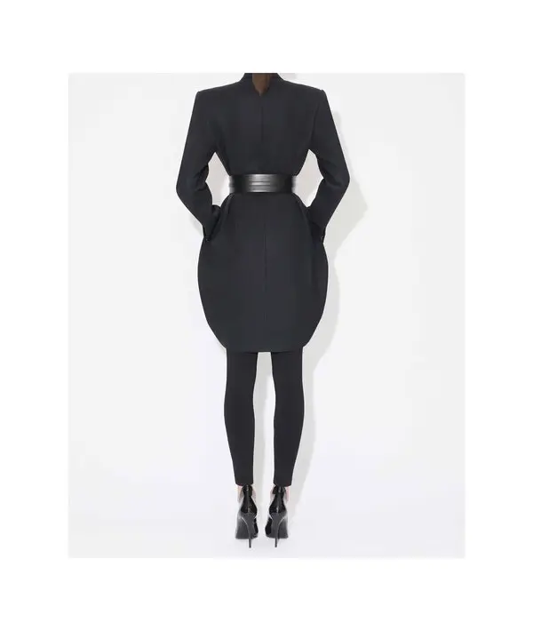 Alaïa Double-breasted Knee-length Coat - Dark Blue