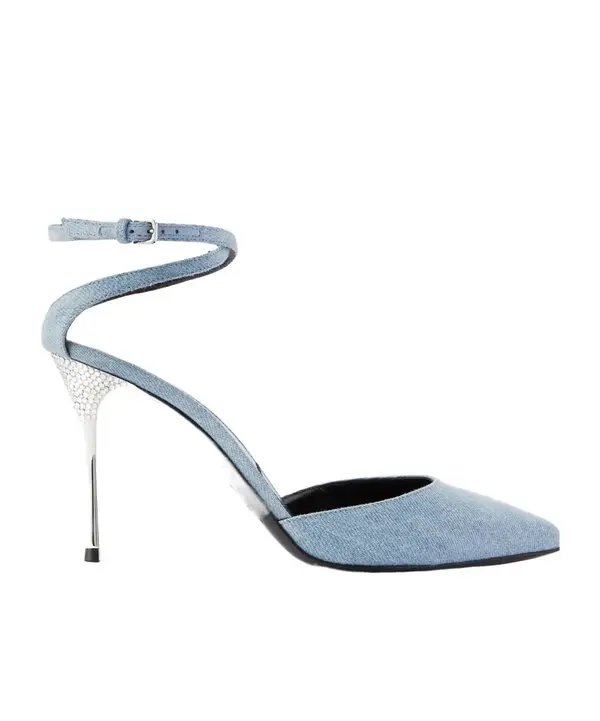 SERGIO ROSSI Embellished Crossover Strap Pumps