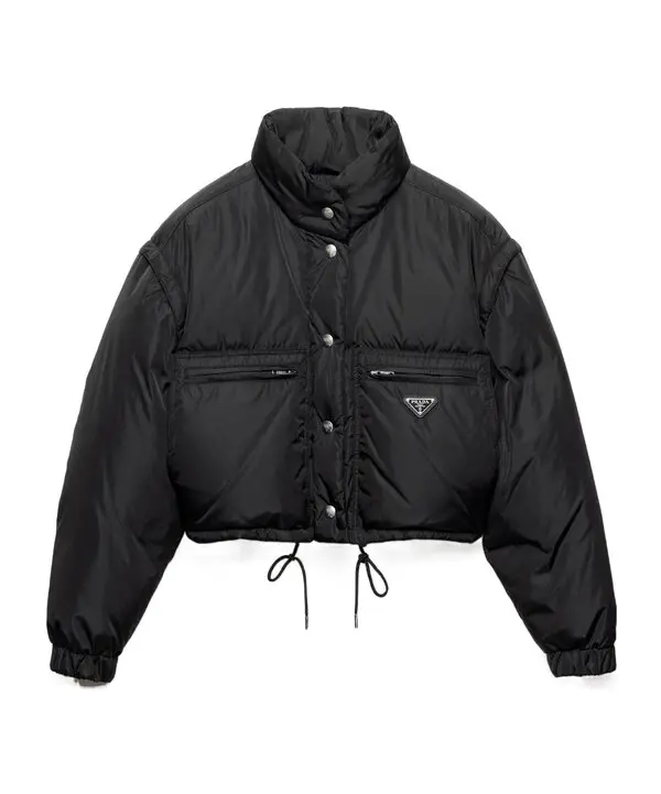 Prada Cropped Re-nylon Down Jacket