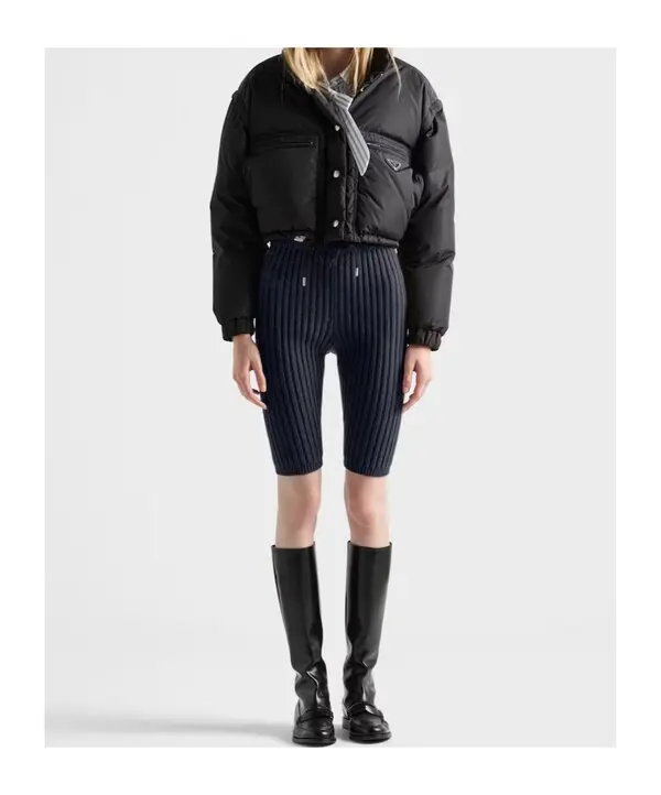 Prada Cropped Re-nylon Down Jacket