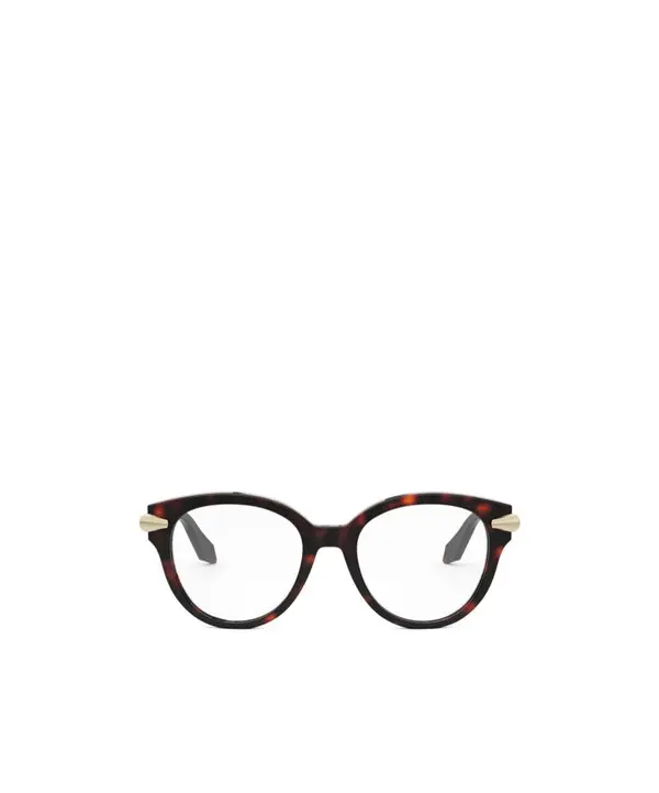 BVLGARI Round Frame Eyeglasses - Havana
