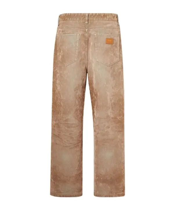Fendi Logo Patch Straight-leg Jeans - Brown