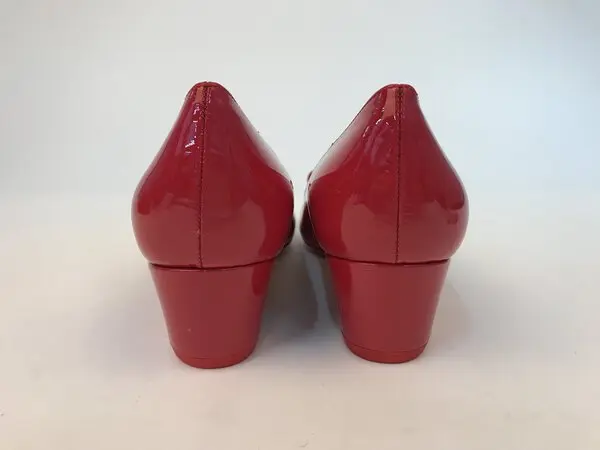 FERRAGAMO Patent Leather Bow Wedge