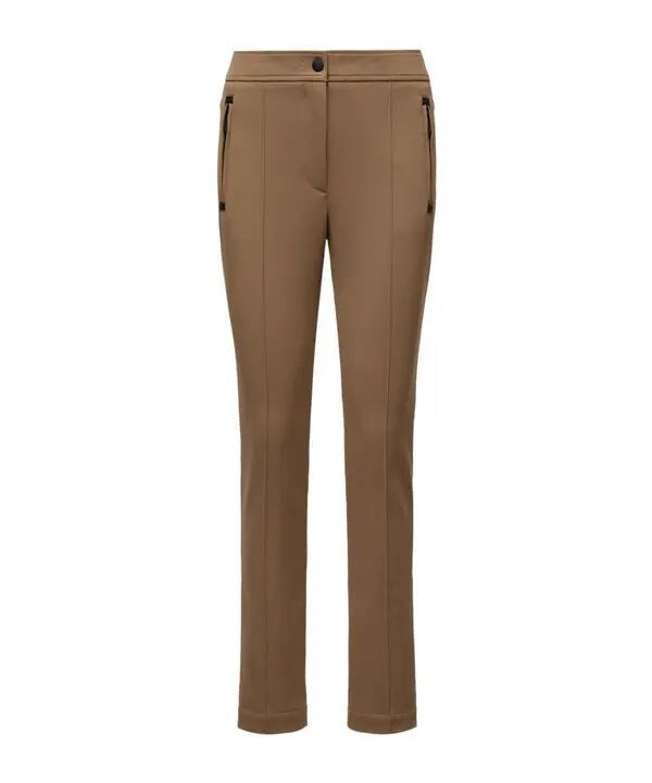 Moncler Mid Rise Twill Ski Trousers - Brown